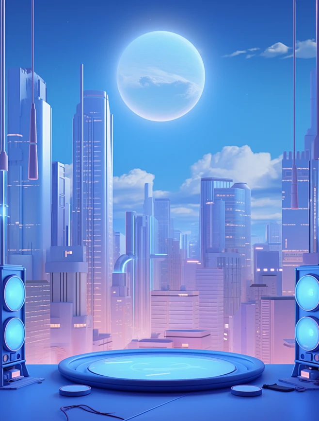 video game backdrop screenshot 21, in the style of light blue and sky ...