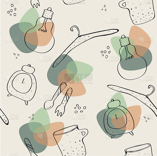 家居用品无缝图案