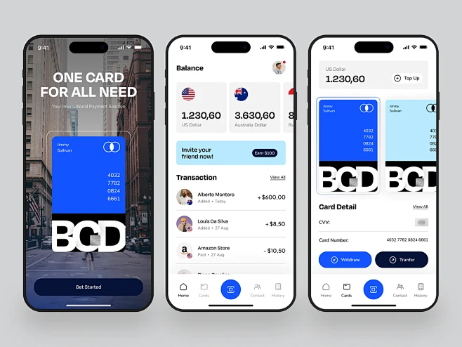 Mobile Banking Application app bank bank app banking banking app card clean credit card design ...