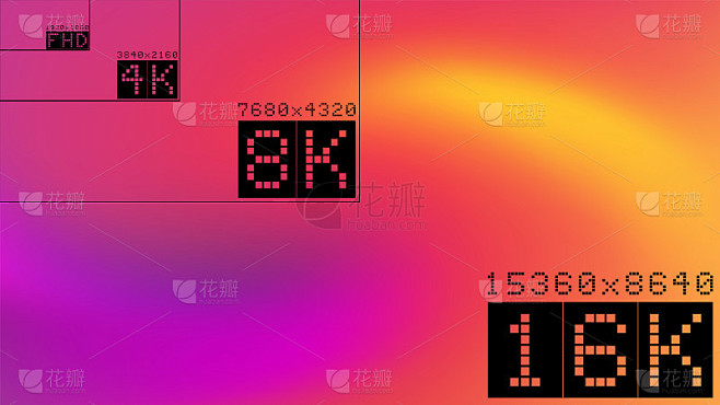 Ultra high resolution 16k comparison mockup vector