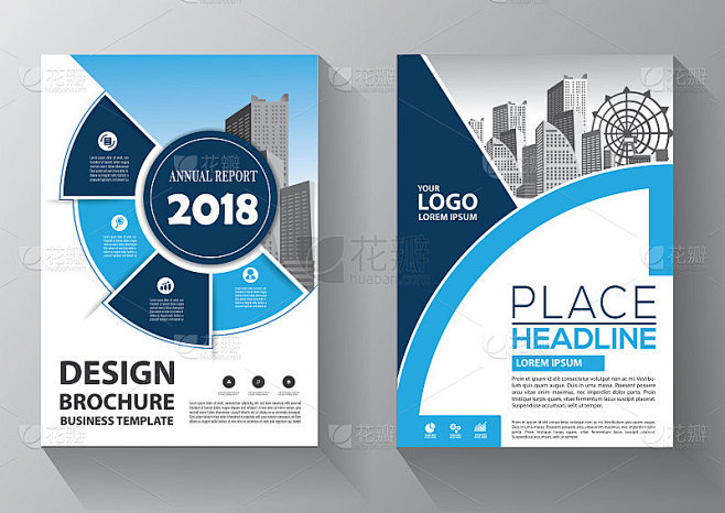 Brochure design, cover modern layout, annual repor