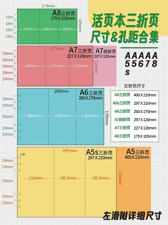 手账活页本三折页尺寸超全汇总/a5.a6.a7.a8 - 小红书-花瓣网