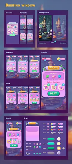 Casual UI design Game Art game ui mobile UI ui design ui kit ui mobile user interface-花瓣网