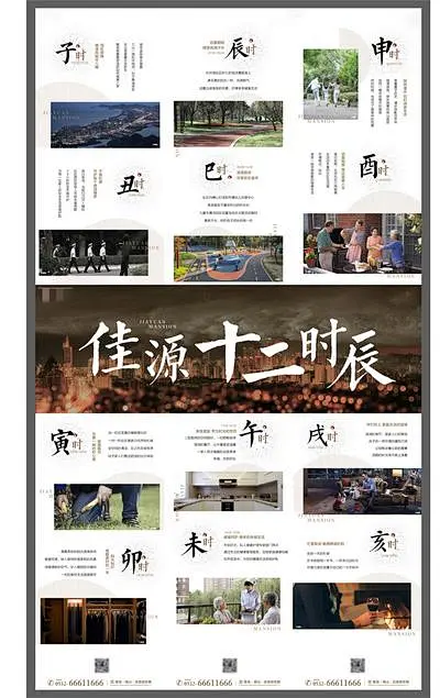 【南门网】 海报 长图 房地产 三宫格 十二时辰 价值点 城市 园林 物业 跑道 托管中心 303797-花瓣网