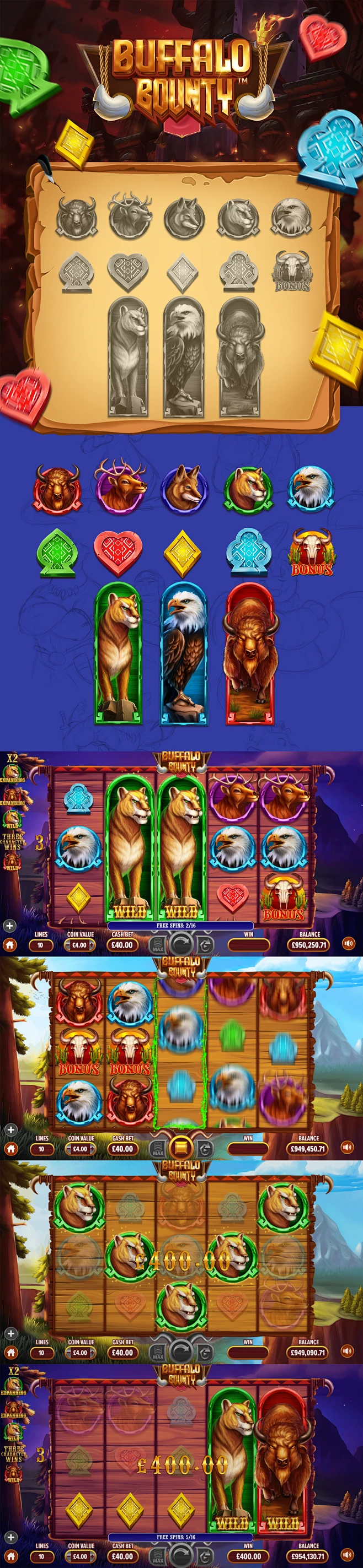 Game Art game design game ui Logo Design slot-花瓣网