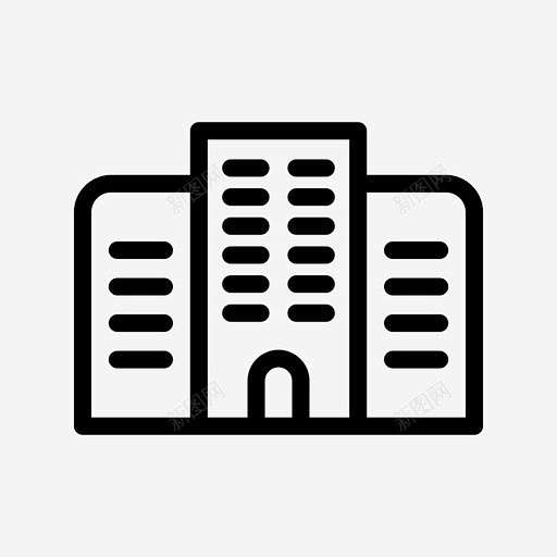 办公室公寓大楼图标 设计图片 免费下载 页面网页 平面电商 创意素材
