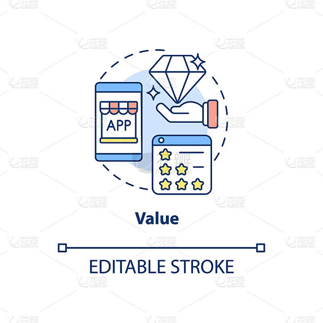 产品价值概念图标素材-花瓣网