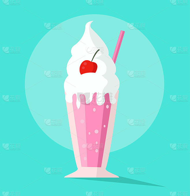 ice shake vector illustration