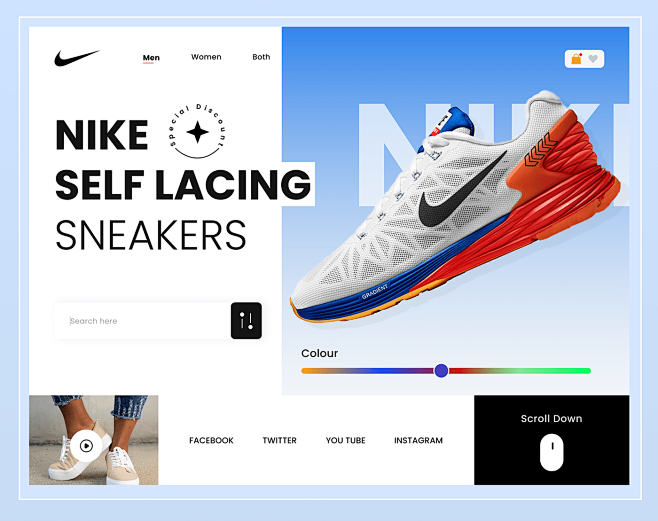 landing page nike shgoes UI ui d