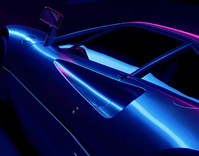 Neon Lighting Studio : 1985 Ferrari 288 GTO and Mercedes Vision GT in a ...
