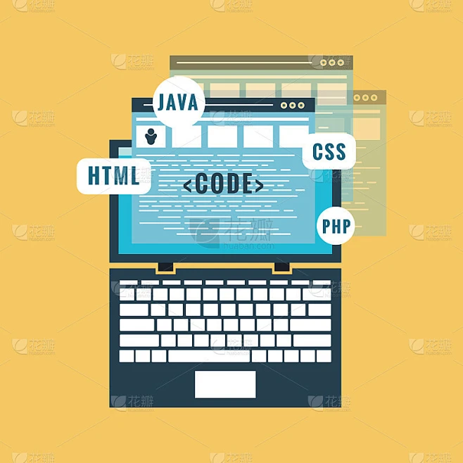 Web Development concept, programming and coding素材-花瓣网
