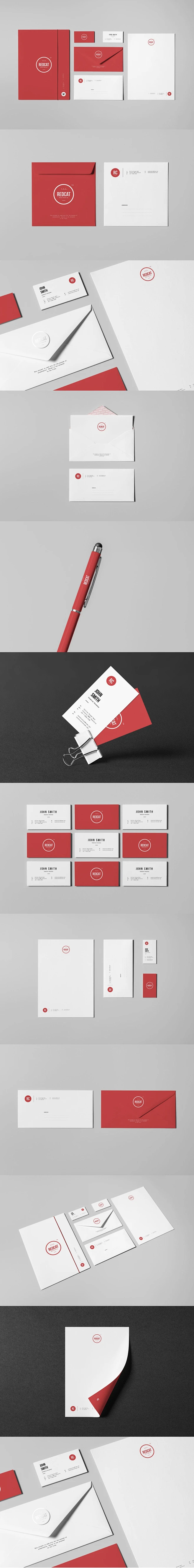 高品质的时尚高端海报宣传单DM样机VI展示模型mockups -花瓣网