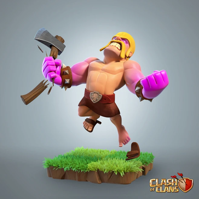 Clash of Clans - Bowler, Supercell Art : © 2012 Supercell Oy.-花瓣网