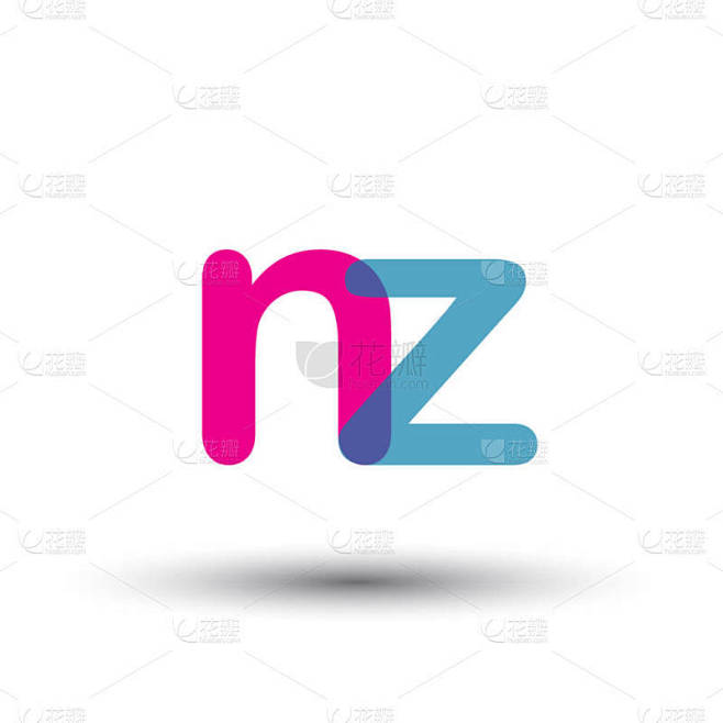 nz 字母初始徽标标识插图