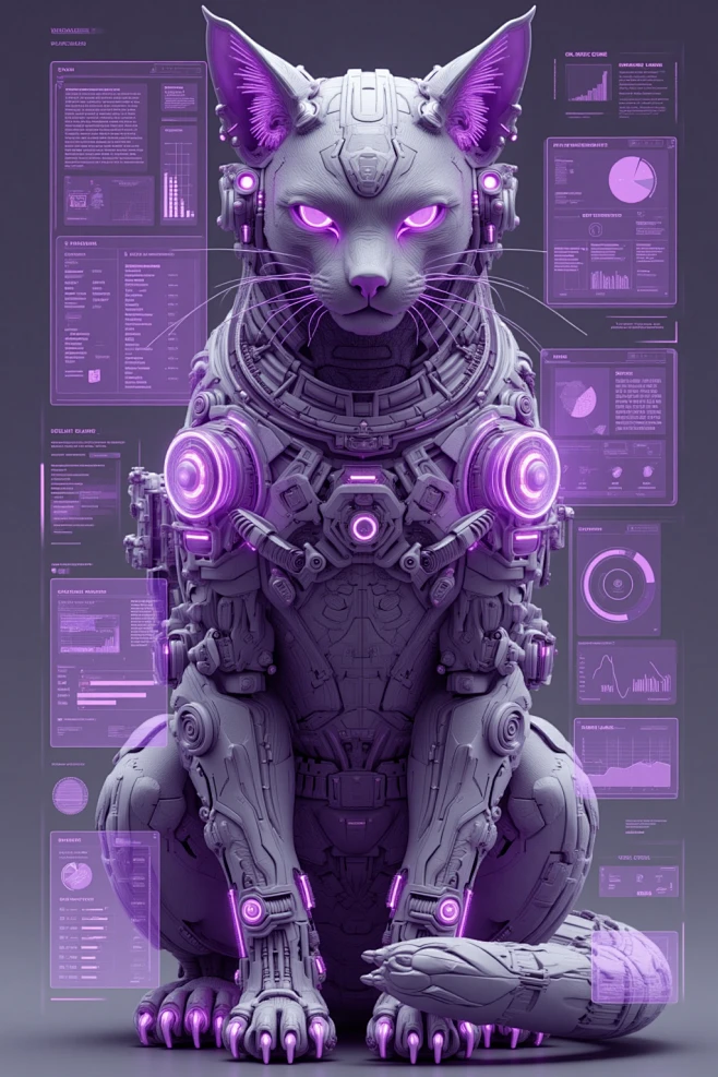 赛博科幻风格数字插画-LoRA-起风了ai-LiblibAI-花瓣网