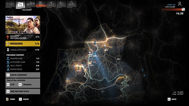 Tacmap screenshot of Tom Clancy’s Ghost Recon: Wildlands video game ...