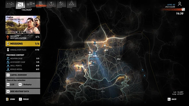 Tacmap screenshot of Tom Clancy’s Ghost Recon: Wildlands video game ...