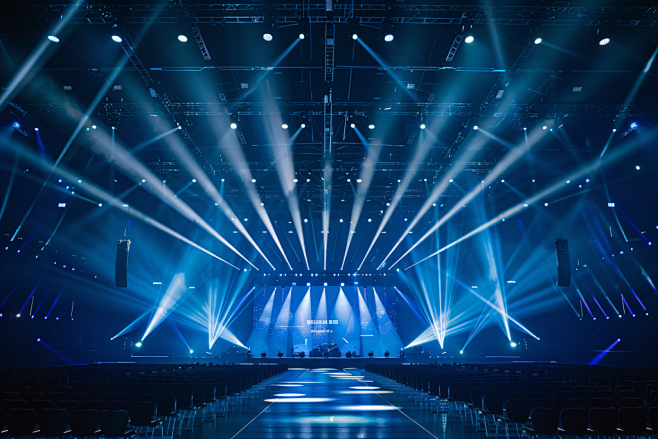 大型演唱会表演舞台摄影图片