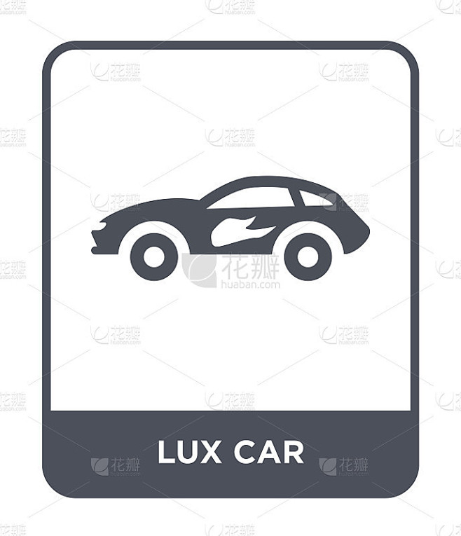 lux car icon vector on white background, lux car t