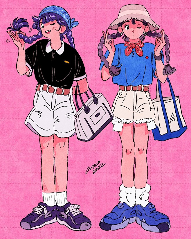 三つ編みちゃんず @illustrator_onoco