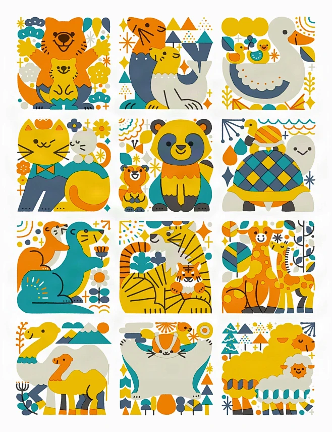 animal ILLUSTRATION Digital Art adobe illustrator-花瓣网