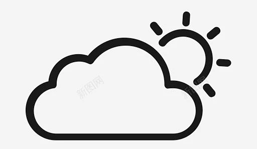 部分阴天天气图标 创意素材-花瓣网