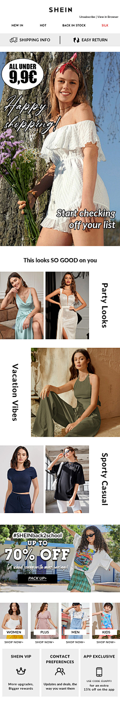 SHEIN|跨境电商|EDM|页面|纯文字|海报|促销|排版-花瓣网|陪你做生活的设计师