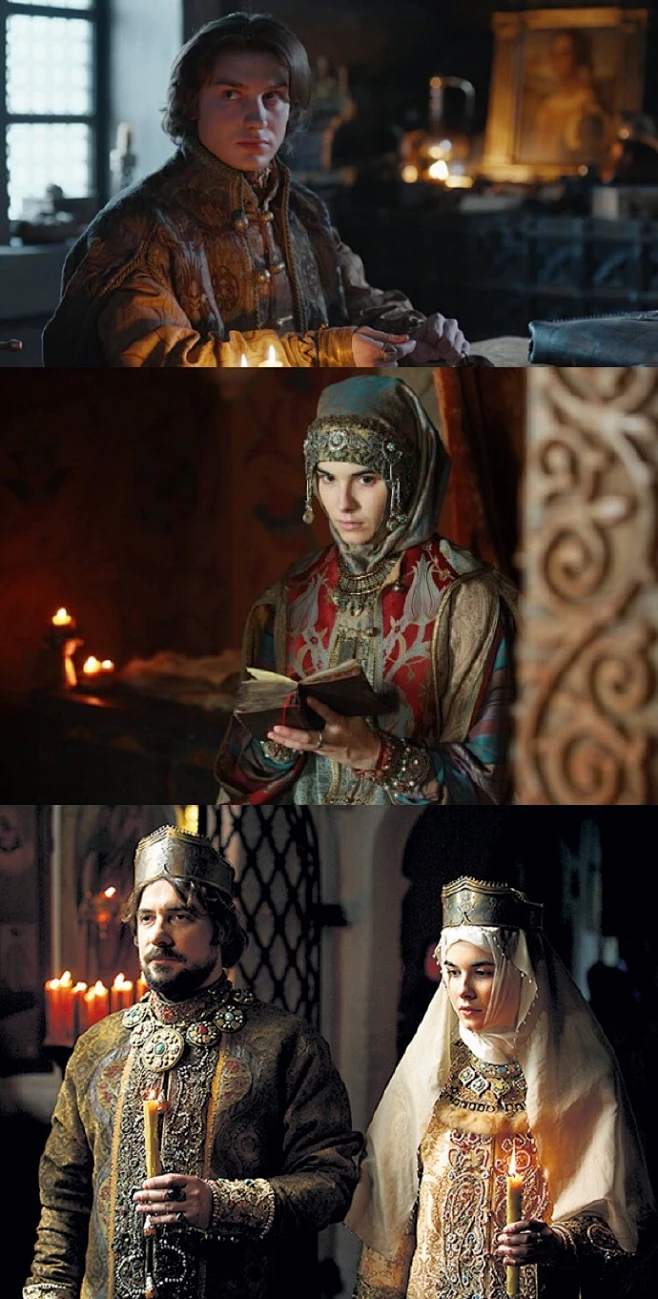 发一下俄罗斯2016年迷你八集历史剧《索菲亚》的剧照，好喜欢这个剧的服装和打光（索菲亚·“佐伊”·帕列奥罗格，拜占庭帝国末代公主，莫斯科大公 ...