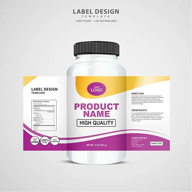 Bottle label, package template design, label design, mock up design ...
