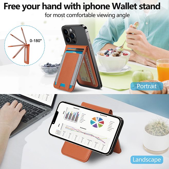 Amazon.com: 2-in-1 Magnetic Wallet, MagSafe Wallet and Adjustable Stand ...
