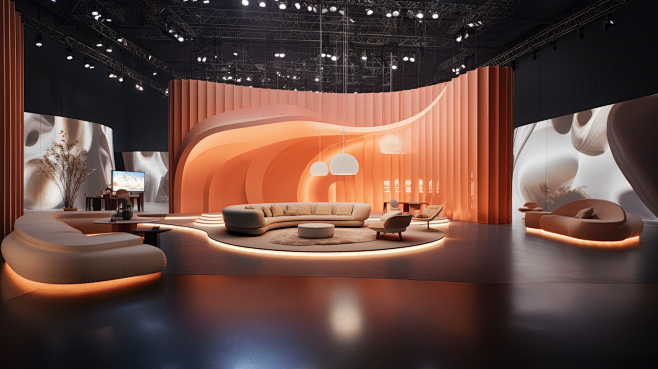 indoor architecture visualization Event museum Interior concept ...