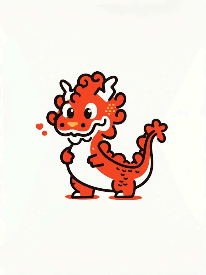 见过这么可爱的中国龙吗？龙年简笔画 花瓣网