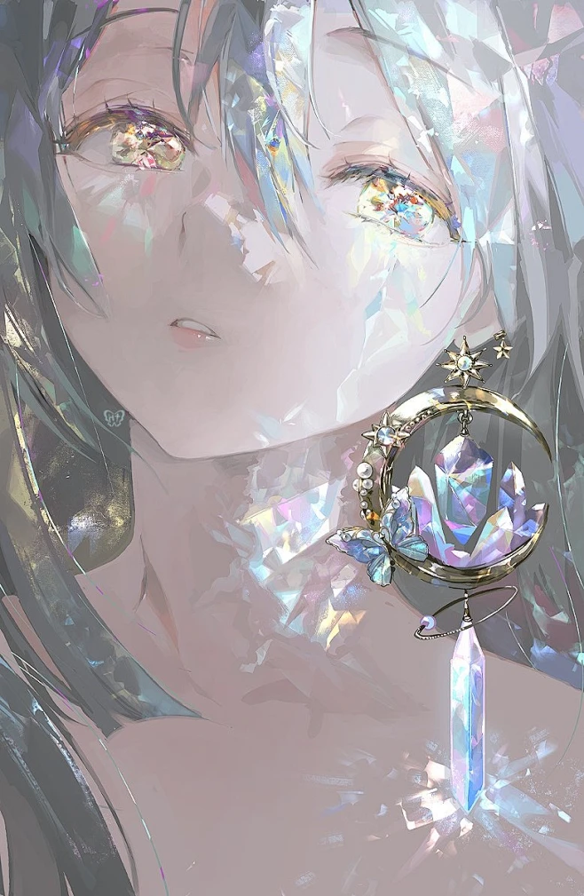 #crystal crystal - 햐츠 / Hyatsu的插画图片_插图图片素材-花瓣网