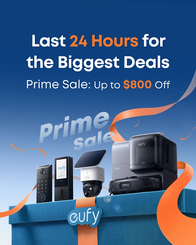 Photo by eufy US on July 10, 2025. 可能是包含下列内容的图片：平板电脑和上面的文字是“Last 24 ...