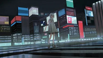original characters, Chihuri 45, red eyes, short hair, anime, anime ...