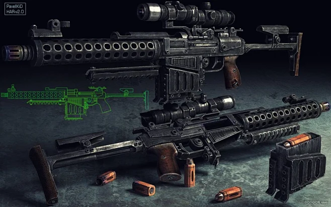 科幻枪械原画科幻武器原画科幻热武器原画来自cgbook.cn (536)-花瓣网