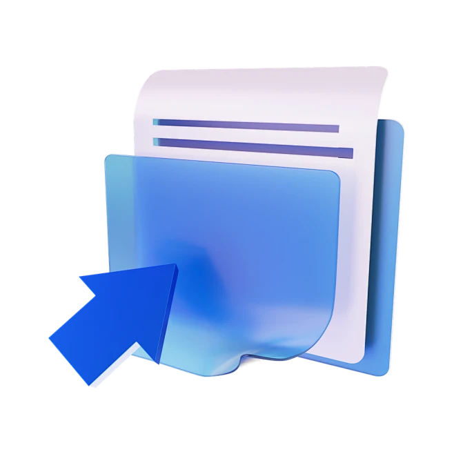Click Pointer Folder 3D Icon - Free Download Business 3D Icons ...