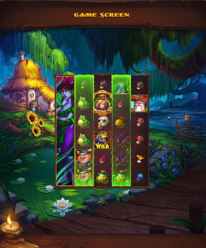 fantasy slot game art mavka machine Character 2D sinspired-花瓣网