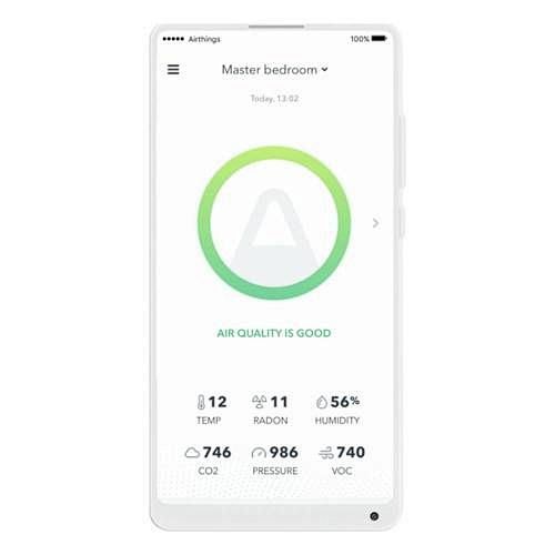 Airthings - Wave Plus Smart Indoor Air Quality Monitor with Radon ...