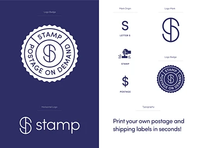 Stamp responsive logo rebrand logo redesign s logo post postage ...