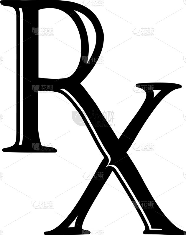 rx letter medical icon logo template design