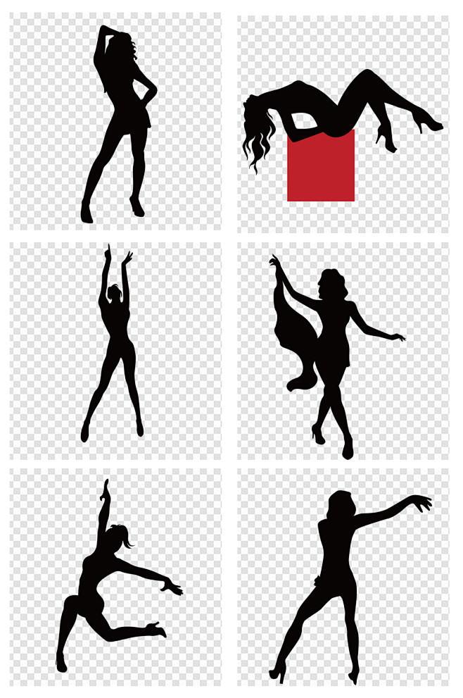 女人剪影模特舞蹈跳舞