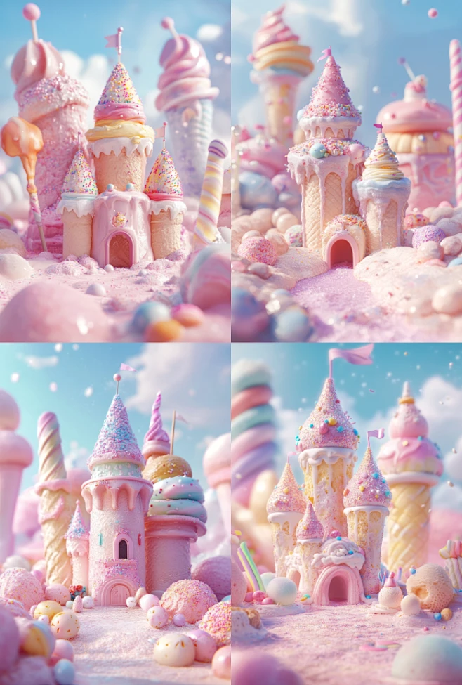 wuqiong567823_Cute_Ice_Cream_Castle_with_pastel_colors_ice_crea ...