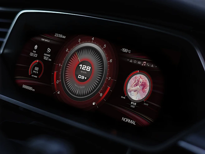 Cluster(Digital Dashboard) UI Concept Design car cluster dashboard ...