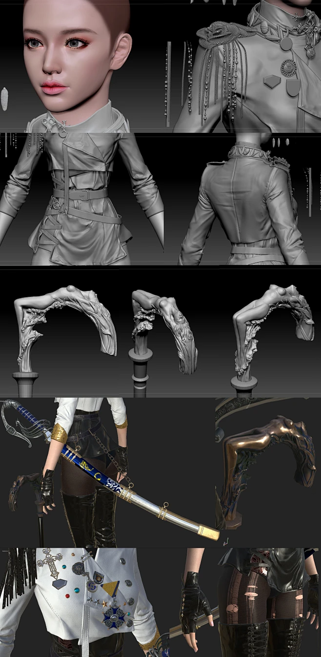 Uniform girl - Angelica, DaeHwan Jang : my third normal 3D character. hwanie9@naver.com-花瓣网