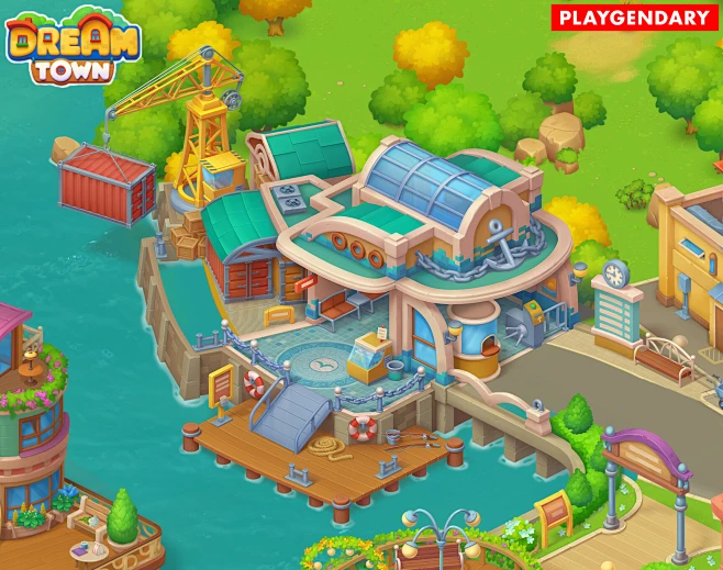 Сasual buildings 3d models. Dream Town. Playgendary.-花瓣网