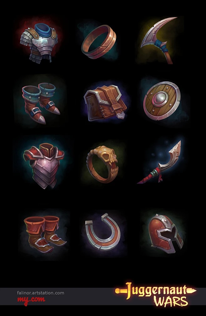 Props, Armor, Weapon, Julia Titova : Items / stuff for Action RPG MOBA ...