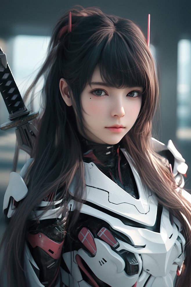 #AIArtwork Cyber Ninja girl