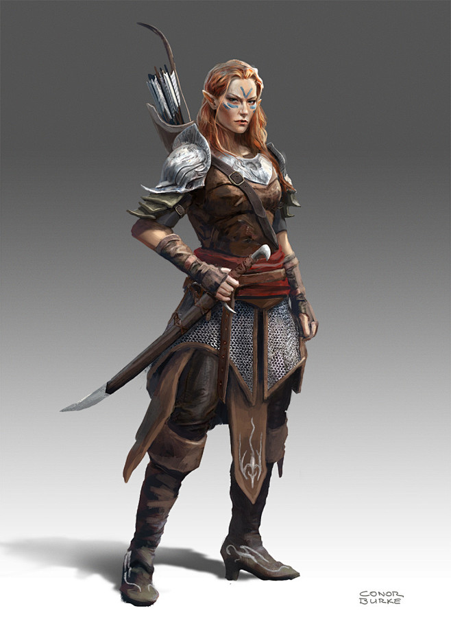 Elf Ranger, Conor Burke : A fun character design exercise, largely ...