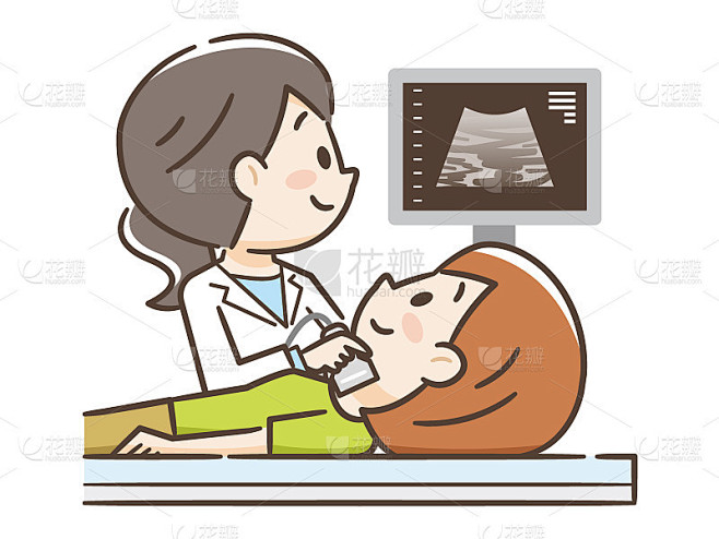 一个女人正在接受超声波检查的插图